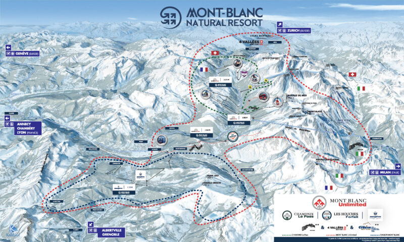 Ski Maps - Chamonix Ski Passes and Early Bird passes